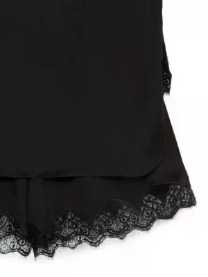 PARLOR Lace-trim T-shirt And Shorts Set