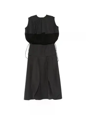 LITKOVSKA Pleated Sleeveless Maxi Dress - Black