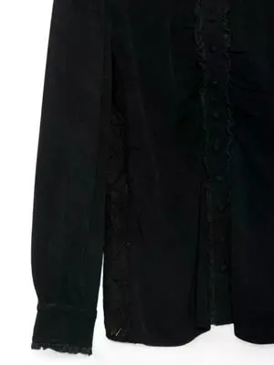 Valentino Garavani 2000s Ruffled Lace-panel Shirt