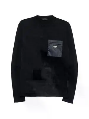 Prada Virgin Wool Knit Sweater - Blue
