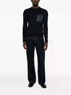 Prada Virgin Wool Knit Sweater - Blue