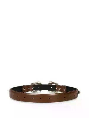 TOGA TOO Western-style Double-buckle Belt - Brown