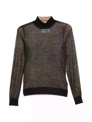 MAISON MARGIELA Sheer-knit High-neck Sweater