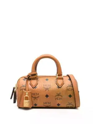Mcm Mini Ella Boston Tote Bag - Brown