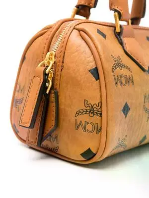 Mcm Mini Ella Boston Tote Bag - Brown
