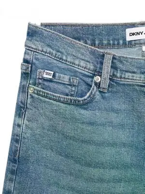 Dkny Wide-leg Raw-hem Jeans