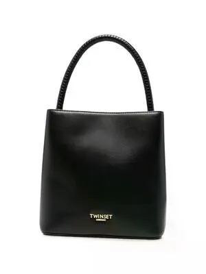 TWINSET Logo-plaque Top-handle Tote Bag - Black