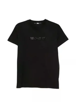 Karl Lagerfeld Rhinestone-logo T-shirt