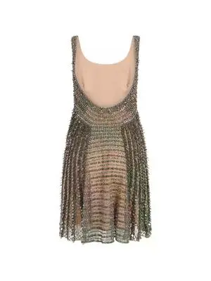 Alberta Ferretti Sequin-embellished Mini Dress - Silver