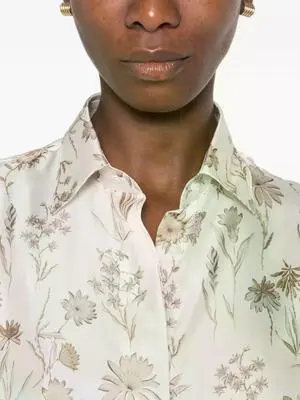 Amina Rubinacci Floral Print Long Sleeve Shirt