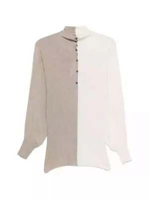 Jacquemus Two-tone Draped Top