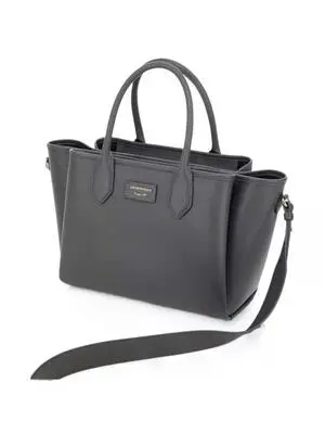 Emporio Armani Logo-patch Pebbled Tote Bag