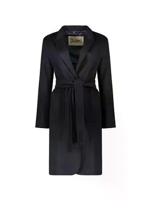 Herno Belted Cashmere Coat - Blue