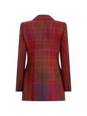 Alberta Ferretti Check-pattern Double-breasted Blazer