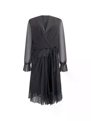 Alberta Ferretti Sheer-sleeve Dress