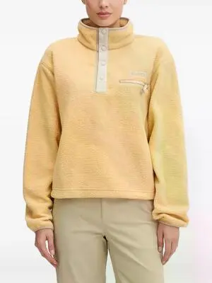 Columbia Helvetia Fleece Sweater With Logo Patch - Yellow