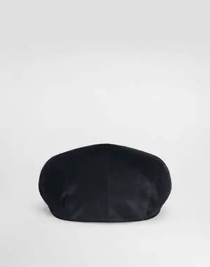 Dolce & Gabbana Velvet Flat Cap Hats And Gloves