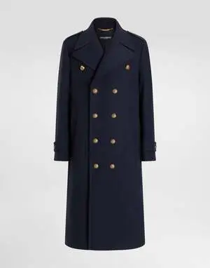 Dolce & Gabbana Double-breasted Wool Coat - Blue