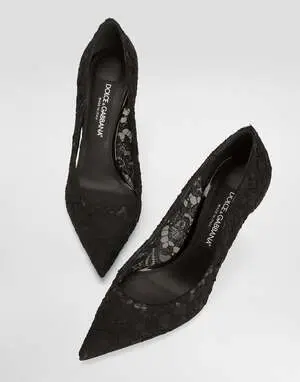 Dolce & Gabbana Lace And Patent Leather Pumps
