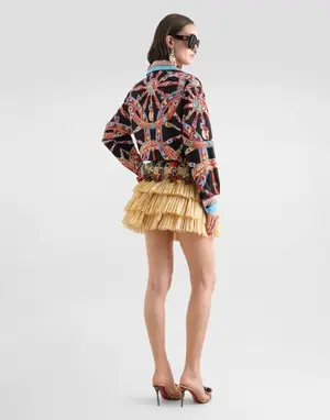 Dolce & Gabbana Raffia Miniskirt With Applications Skirts