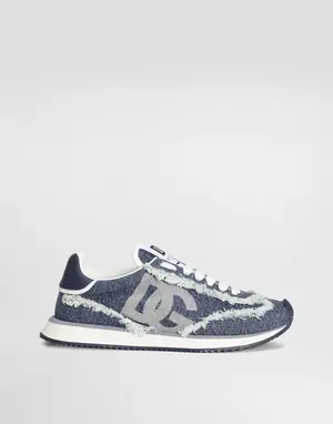 Dolce & Gabbana Mixed-material Dg Cushion Sneakers - Sneakers 40 Azure