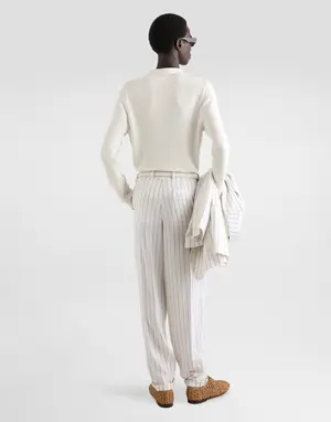 Dolce & Gabbana Pinstripe Linen-blend Trousers