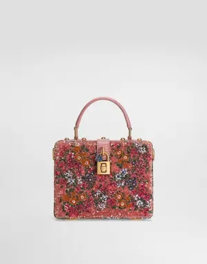 Dolce & Gabbana Dolce Box Sequin Embroidery Handbag Handbags