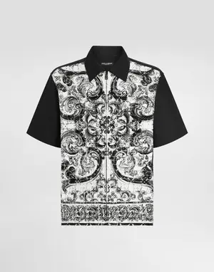 Dolce & Gabbana Majolica-print Hawaii Crochet Lace Shirt Shirts - Multicolor