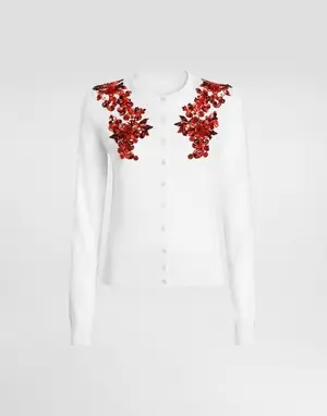 Dolce & Gabbana Cardigan Girocollo Sweaters And Cardigans - White
