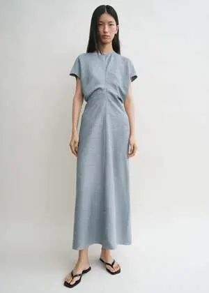 TOTEME Slouch Waist Crinkled Dress Mistral Mistral