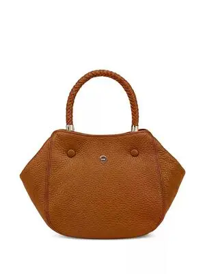 AIGNER Small Soft Tote Bag With Braided Handle - Brown