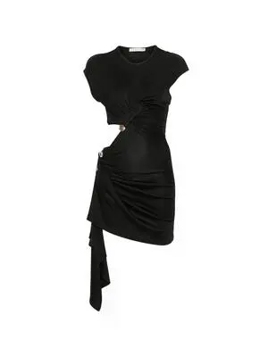 Christopher Esber Ruched Cut-out Mini Dress - Black