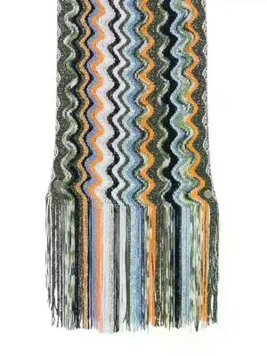 Missoni Zigzag-knit Fringed Scarf