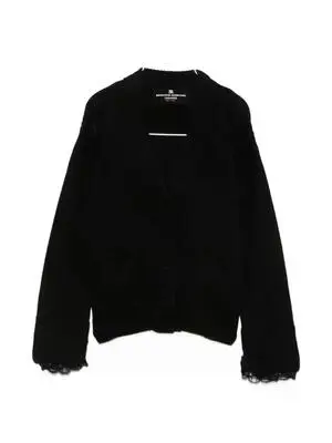 Ermanno Scervino Lace Trim Cashmere Cardigan - Blue