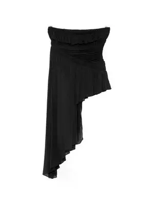 Christopher Esber Ruched Asymmetric Top - Black