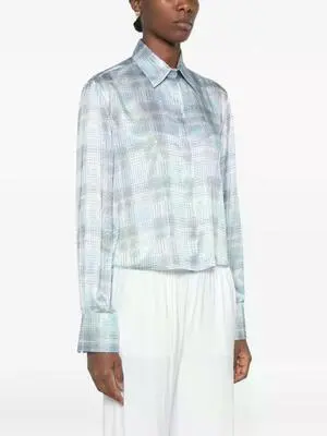 Ermanno Scervino Crystal-embellished Checked Shirt