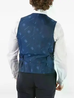 Corneliani Single-breasted Logo-print Waistcoat