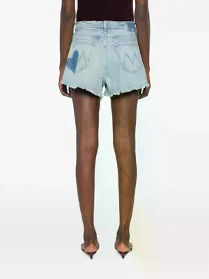 MOTHER Heart-patch Raw-cut Shorts
