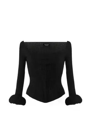A.W.A.K.E. Mode Ribbed Doughnut-sleeve Top