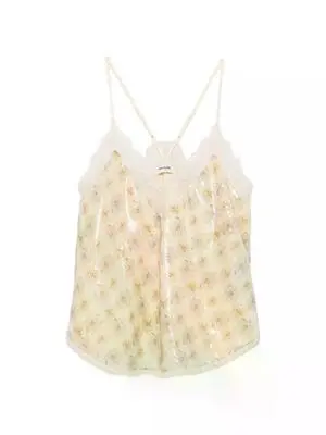 Zadig&Voltaire Christy Floral-print Sequin-embellished Top