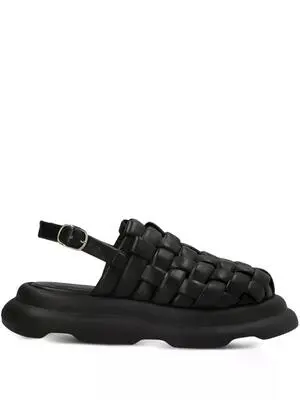 A.W.A.K.E. Mode Mode Leather Sandals - Black