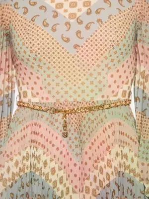 Zimmermann Sunray Paisley-print Pleated Midi Dress