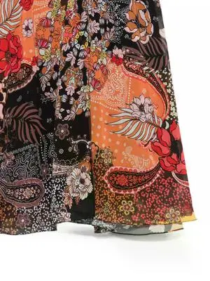 F**K Crochet-knit Floral-patchwork Mini Dress
