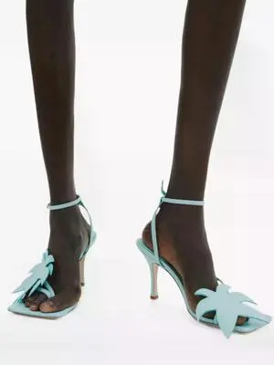 A.W.A.K.E. Mode Delta Palm-leaf-detail Leather Sandals