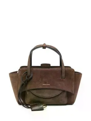 HIDESINS Suede Logo-print Tote Bag - Brown