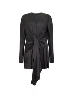 Alberta Ferretti Bow-detail Asymmetrical Blouse