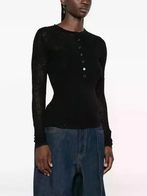 Zimmermann Lace Panelled Ribbed-knit Sweater