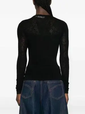 Zimmermann Lace Panelled Ribbed-knit Sweater