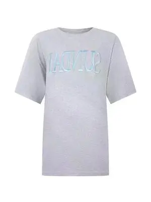Alberta Ferretti Satin-embroidered T-shirt