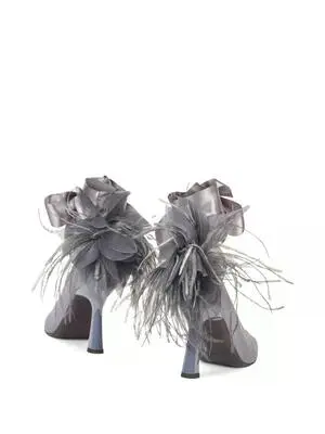 Alberta Ferretti Feather And Bow Detail Pumps